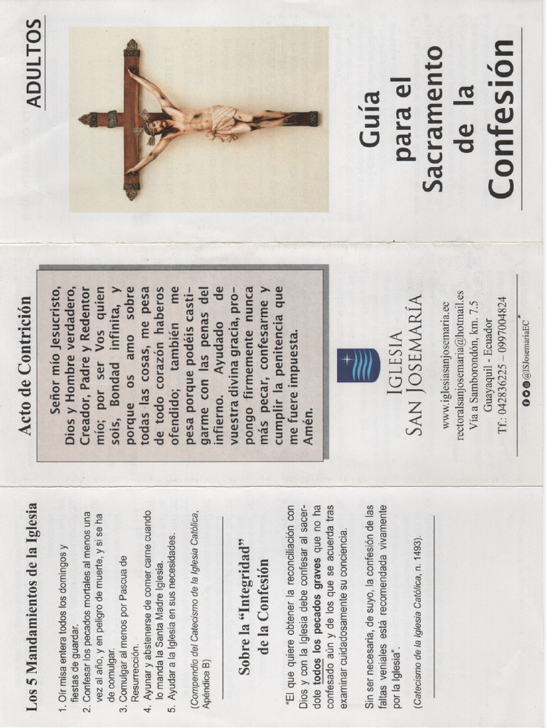 Guía para El Sacramento de La Confesión (Adultos) | PDF