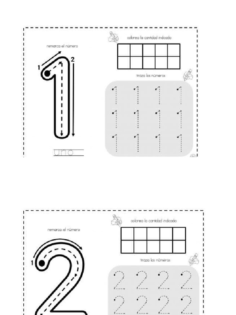 Trazo de Los Numeros | PDF