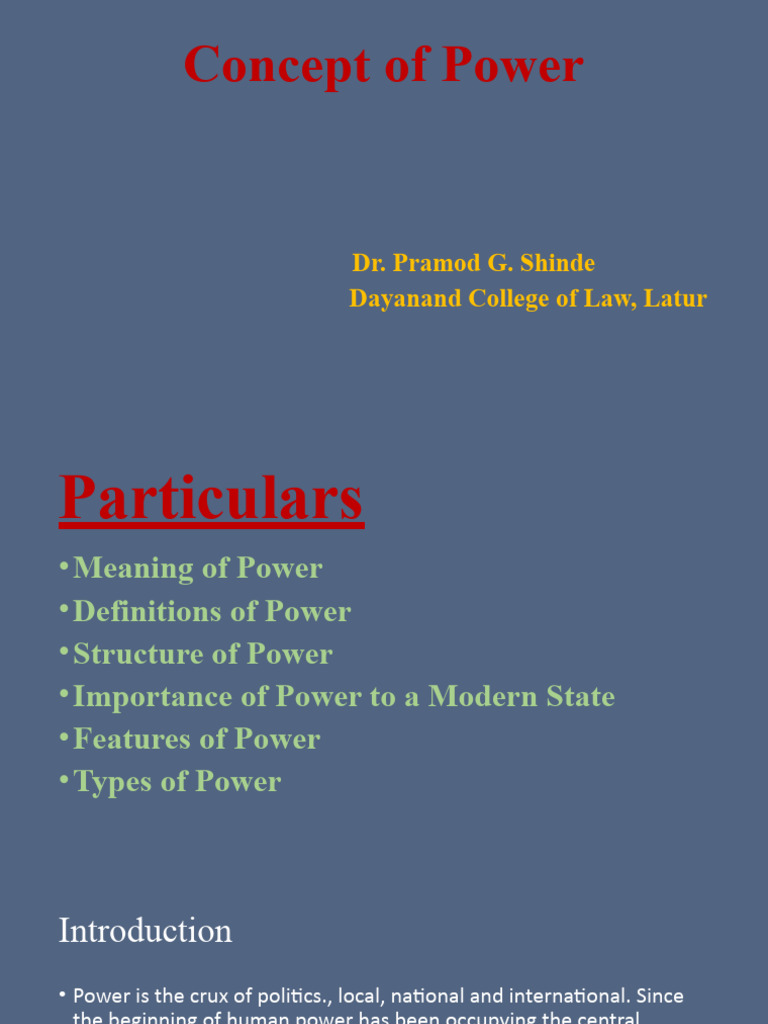 Concept of Power | PDF | Power (Social And Political) | Liberalism