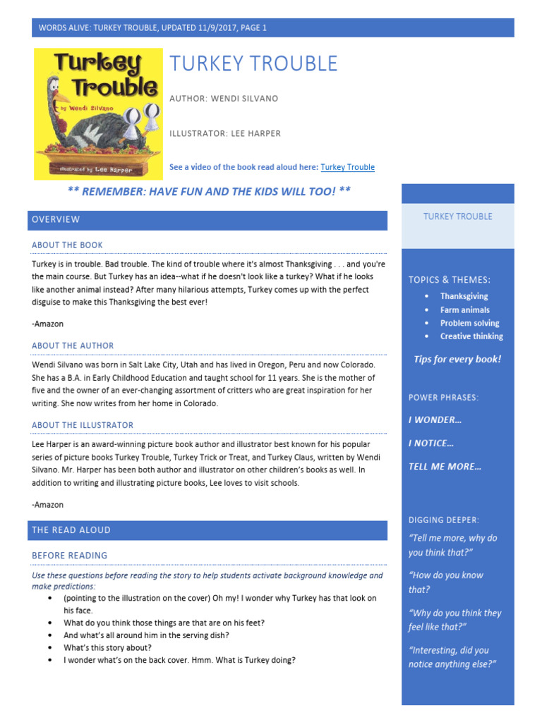 Turkey Trouble | PDF