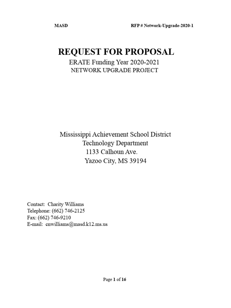 Sample Network Installation Proposal | PDF | Request For Proposal ...