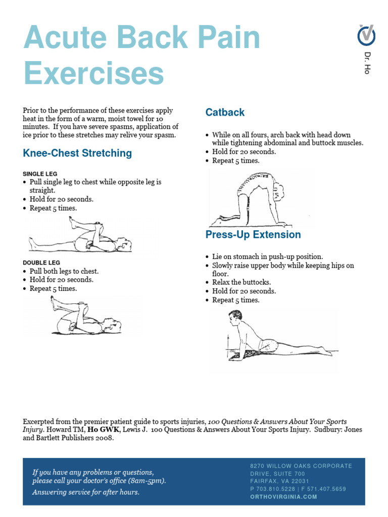 Acute-Back-Exercise | PDF
