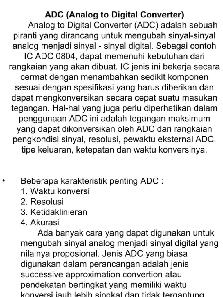 Adc Analog To Digital Converter 69416864 Pdf 