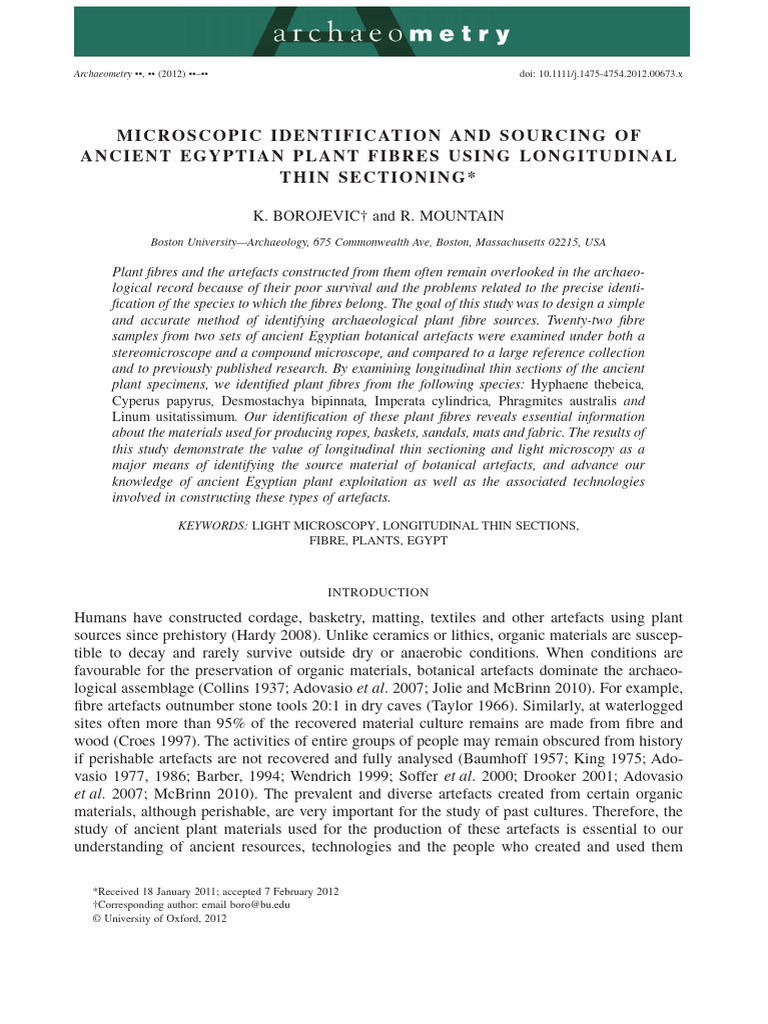 Plants Borojevic2012 | PDF | Rope | Scanning Electron Microscope