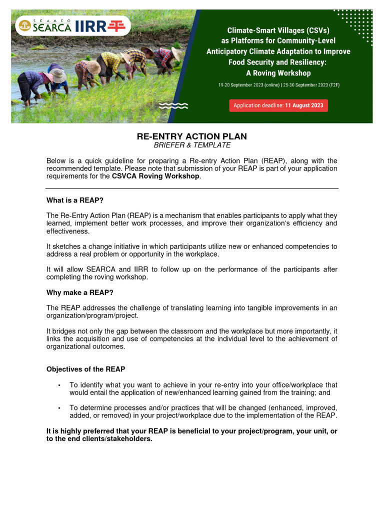 CSVCA REAP Template 1 | PDF | Evaluation | Cognition