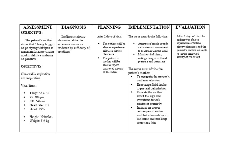 Ineffective Airway Clearance | PDF | Respiratory Tract | Human Diseases And Disorders