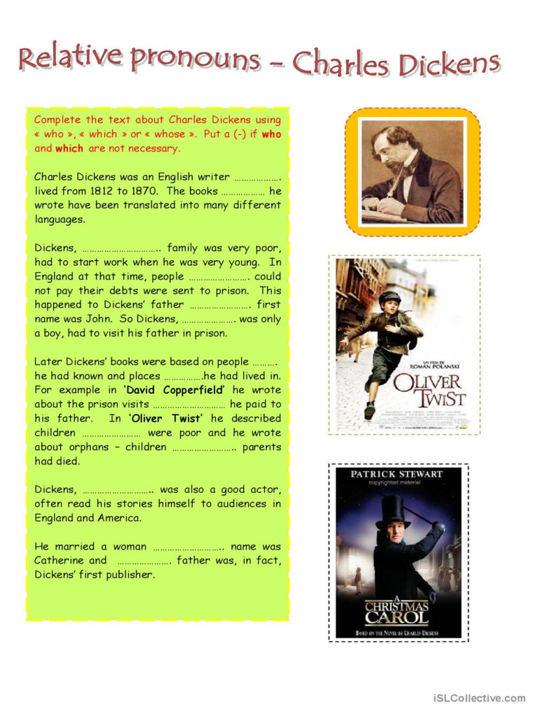 Relative Pronouns Fun Activities Games Reading Comprehension Exercis ...