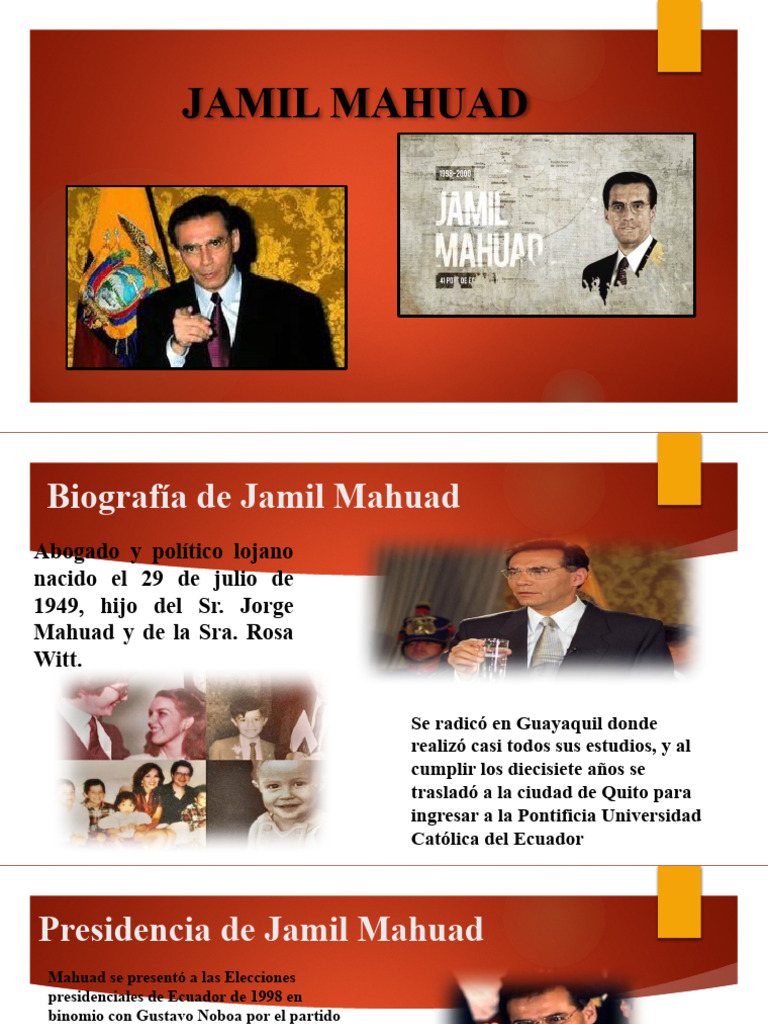 Jamil Mahuad: Biografía y Presidencia | PDF | Política | Ciencias sociales