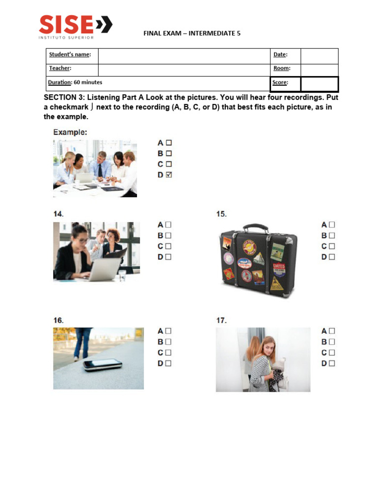 Final Exam (Inter 5) - Connectivity | PDF | Linguistics | Syntax