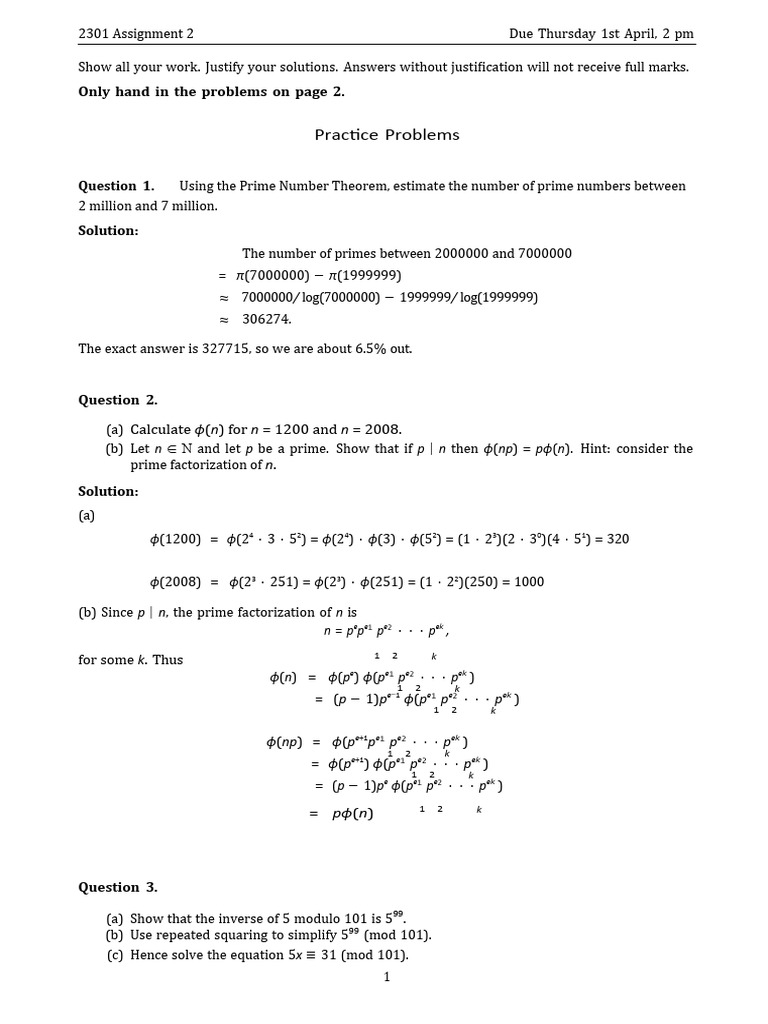 FERMAT'S LITTLE THEOREM | PDF