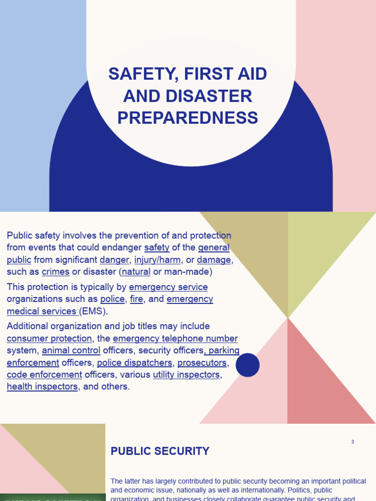 Safety First Aid and Disaster Preparedness | PDF