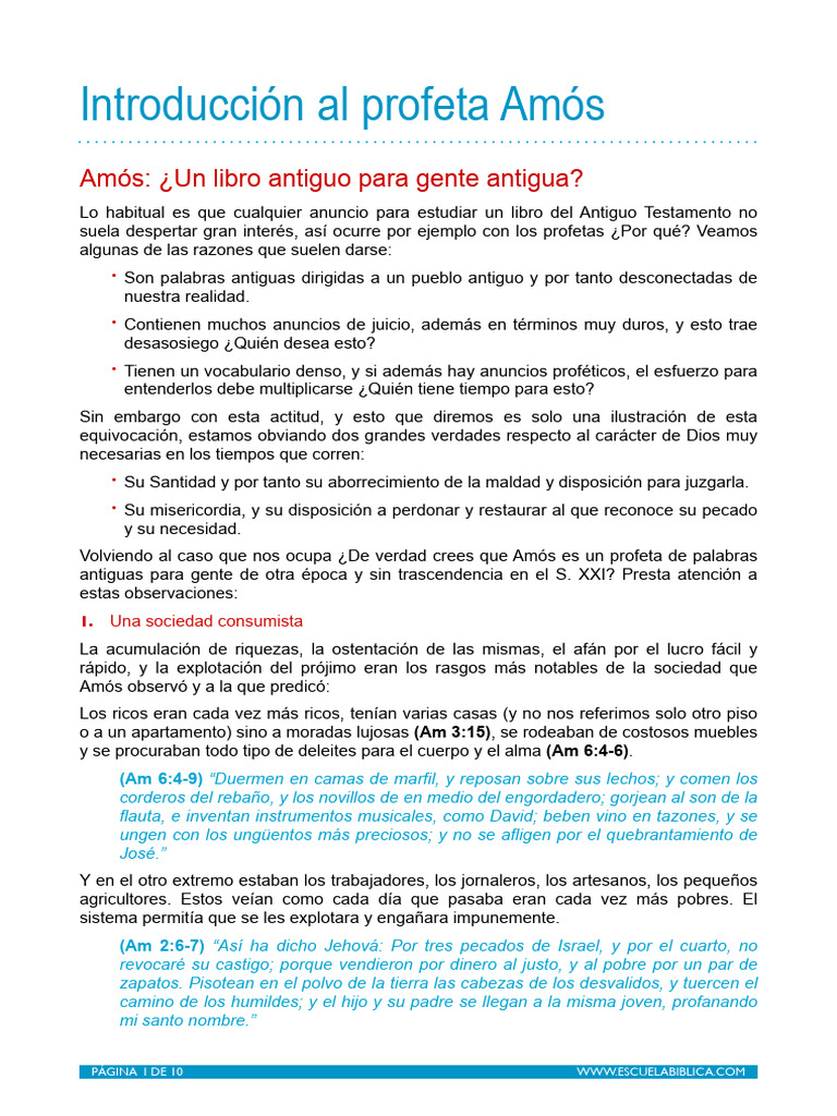 Actividades sobre el profeta Amós | PDF | Reino de judá | Solomons
