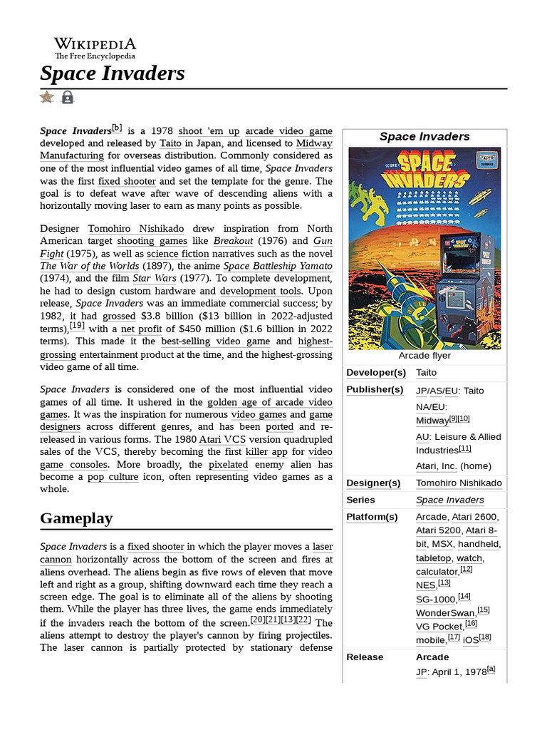 Space Invaders | PDF | Gaming | Video Games