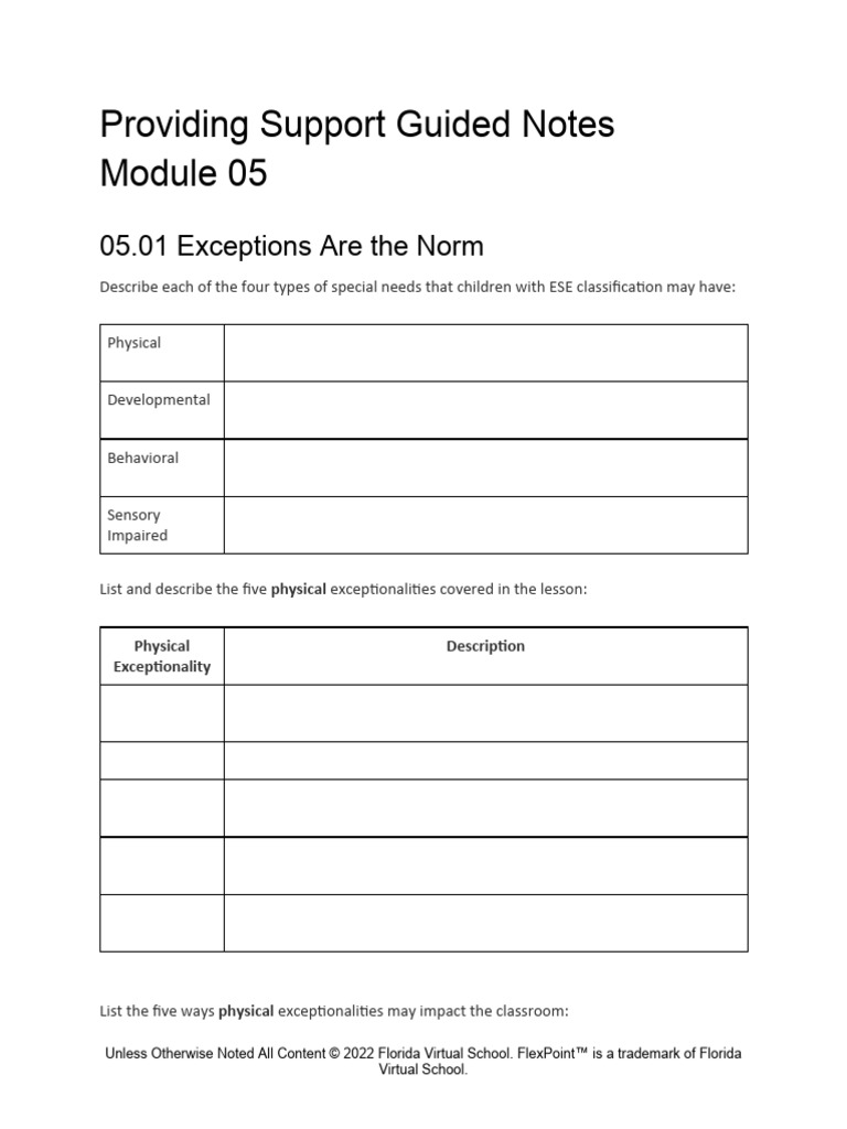 Module 5 Guided Notes | PDF | Gifted Education | Individualized ...