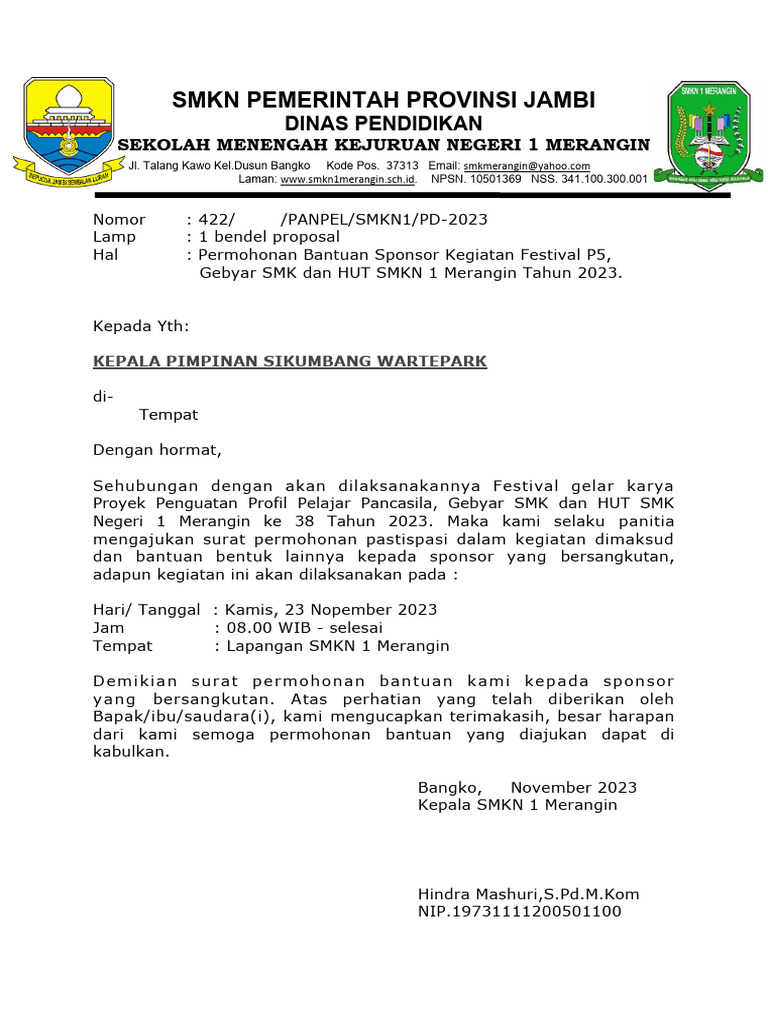 Festival P5 & HUT SMKN 1 Merangin 2023 | PDF | Seni