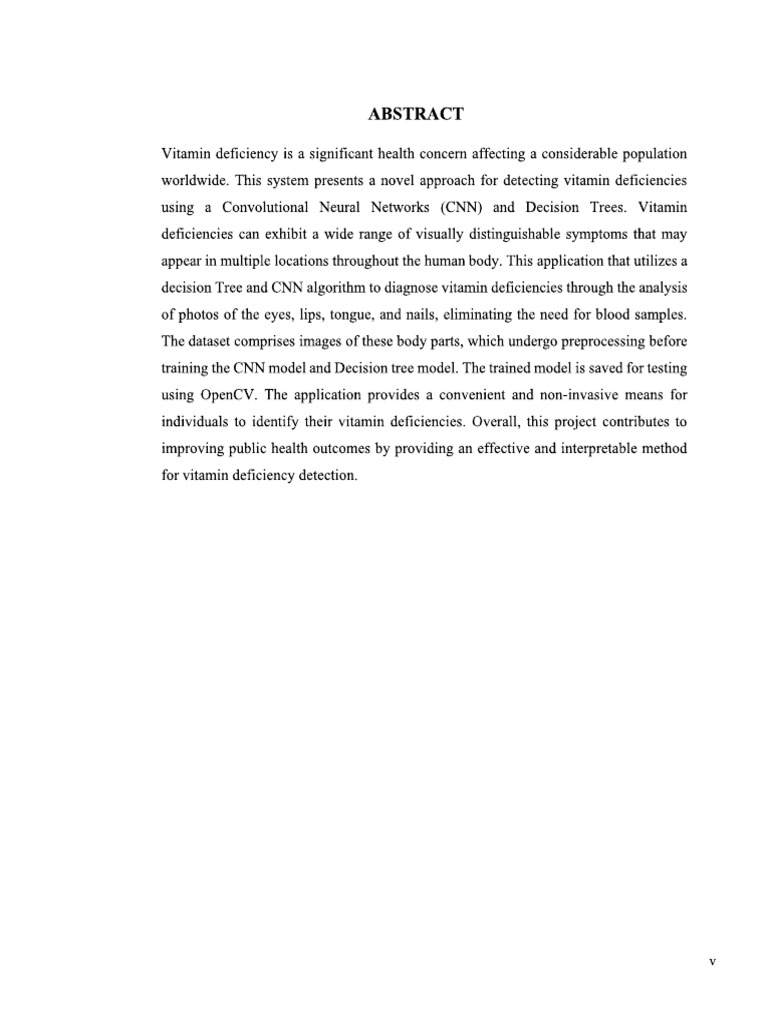 Vitamin Deficiency Detection Using Deep Learning Pdf