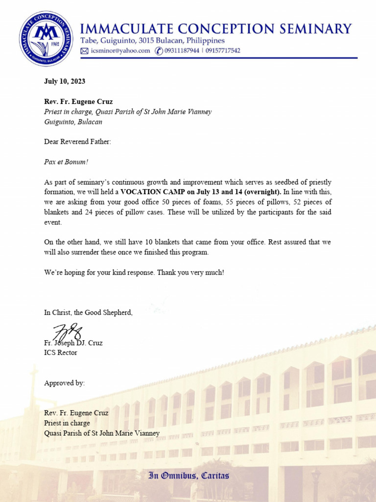 Letter To Fr. Eugene | PDF