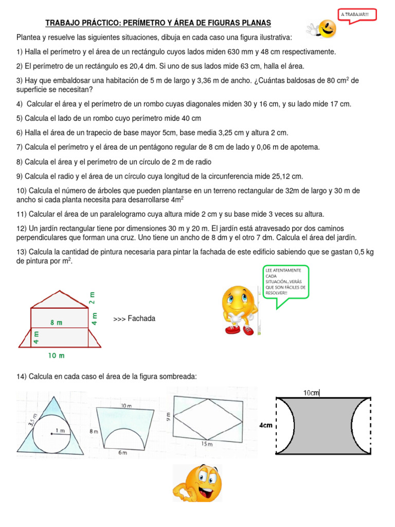 Ejercicios de Perímetro y Área para Primaria | PDF | Hogar, jardinería ...