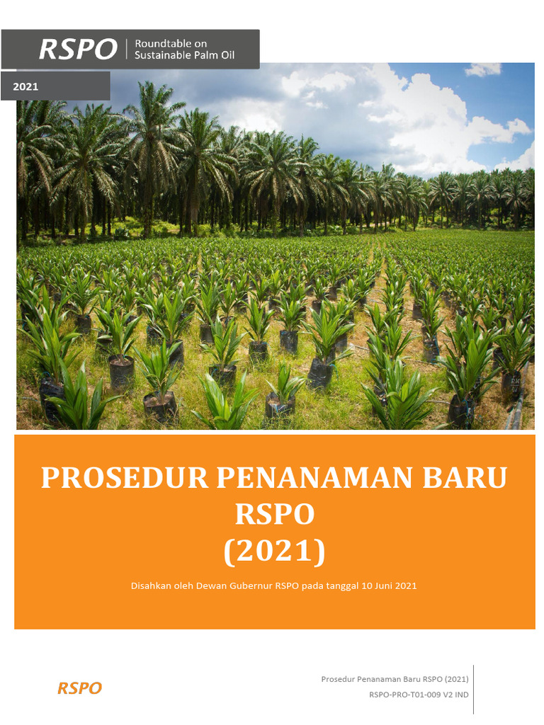 Rspo New Planting Procedure 2021 - Ind | PDF