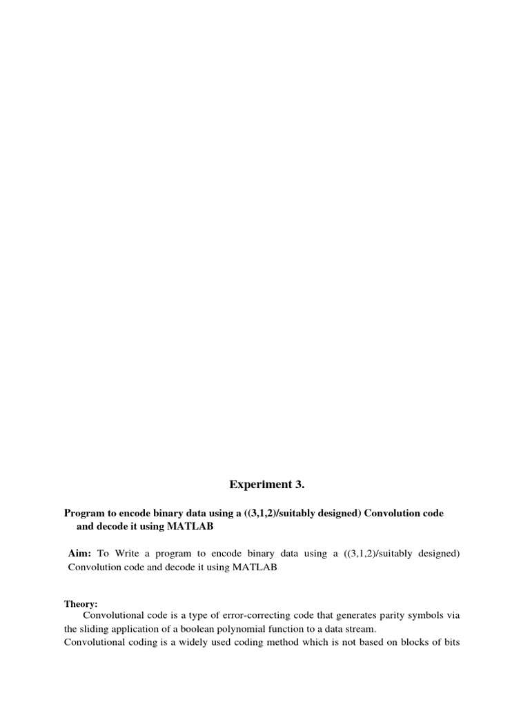 Communication Lab Part-B, Experiment-3 and 4. | PDF | Error Detection And Correction | Computer ...
