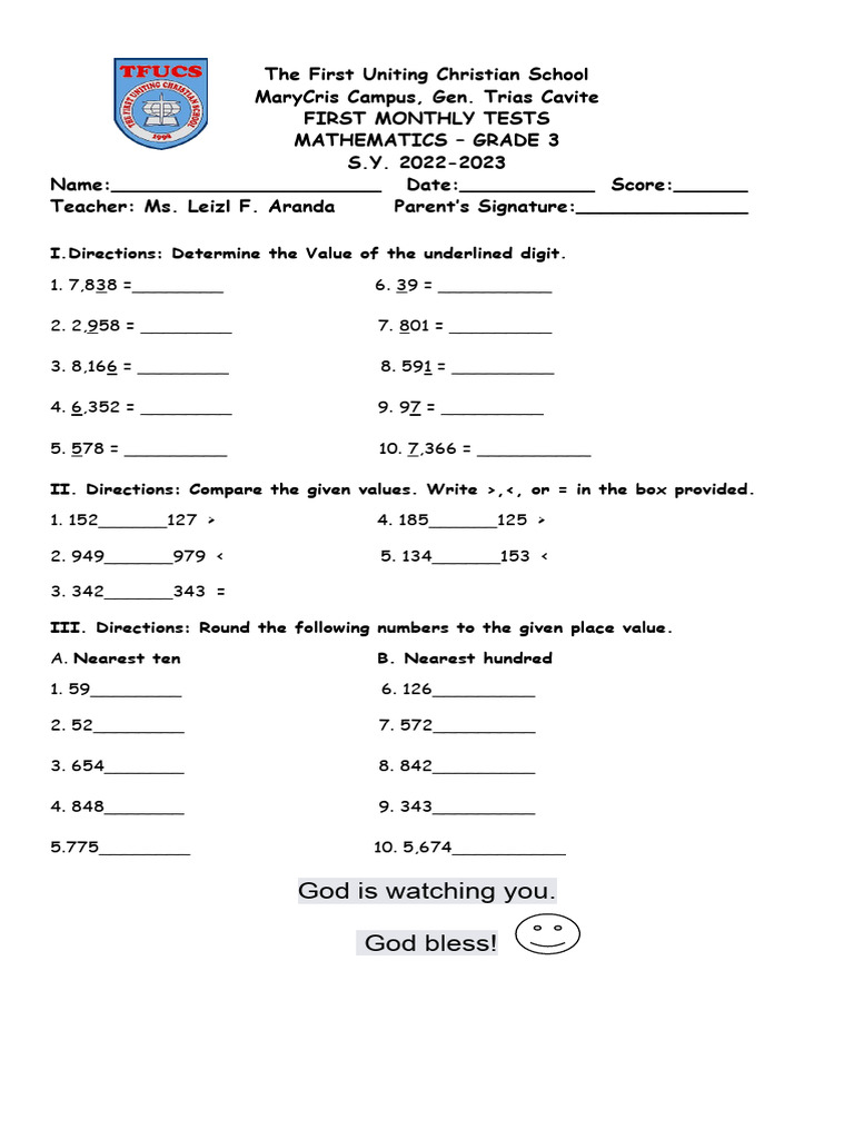 Ezel Sept. Tests | PDF