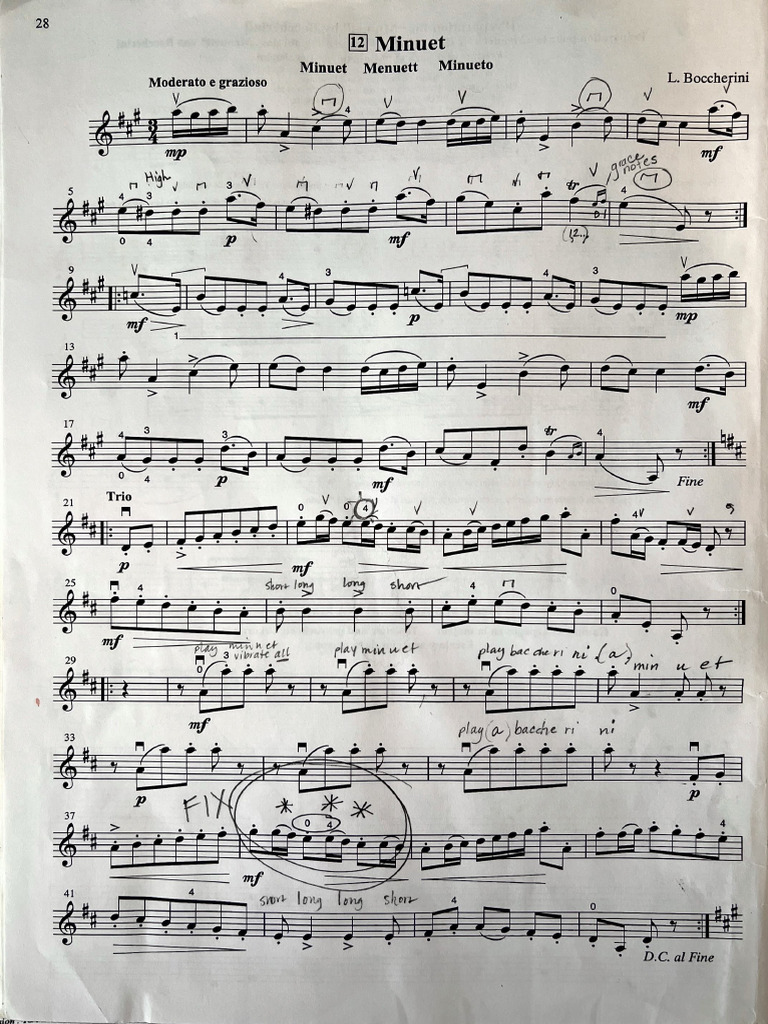 Minuet 2 Suzuki Violin Book 1 | PDF