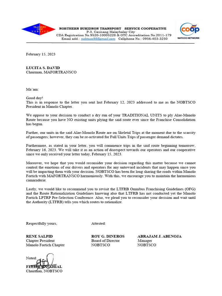 Revised Letter To Manolo | PDF