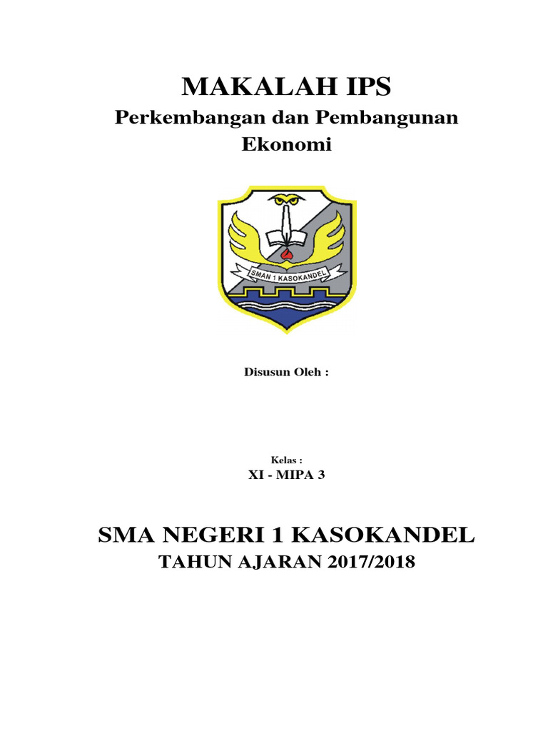 Contoh Cover Makalah SMA Kasokandel | PDF | Ilmu Sosial