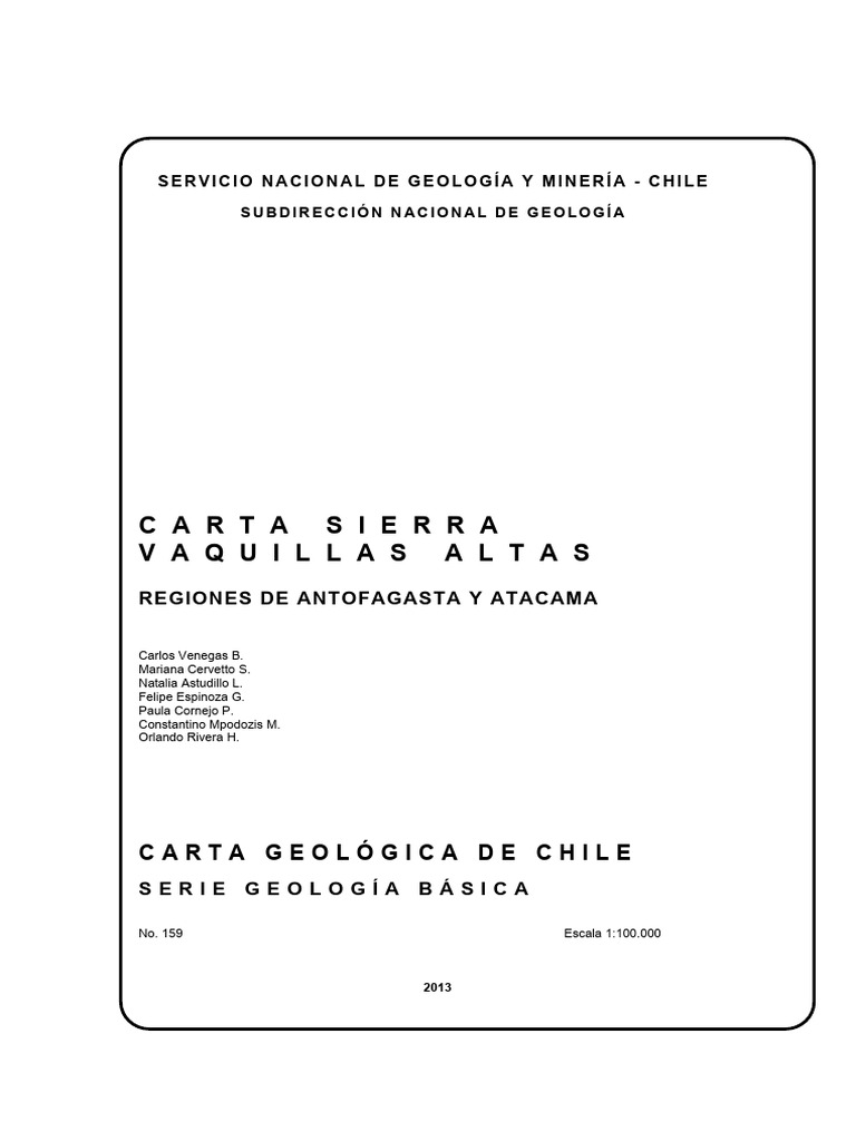 Texto Vaquillas Altas | PDF | Andes | Roca (geología)