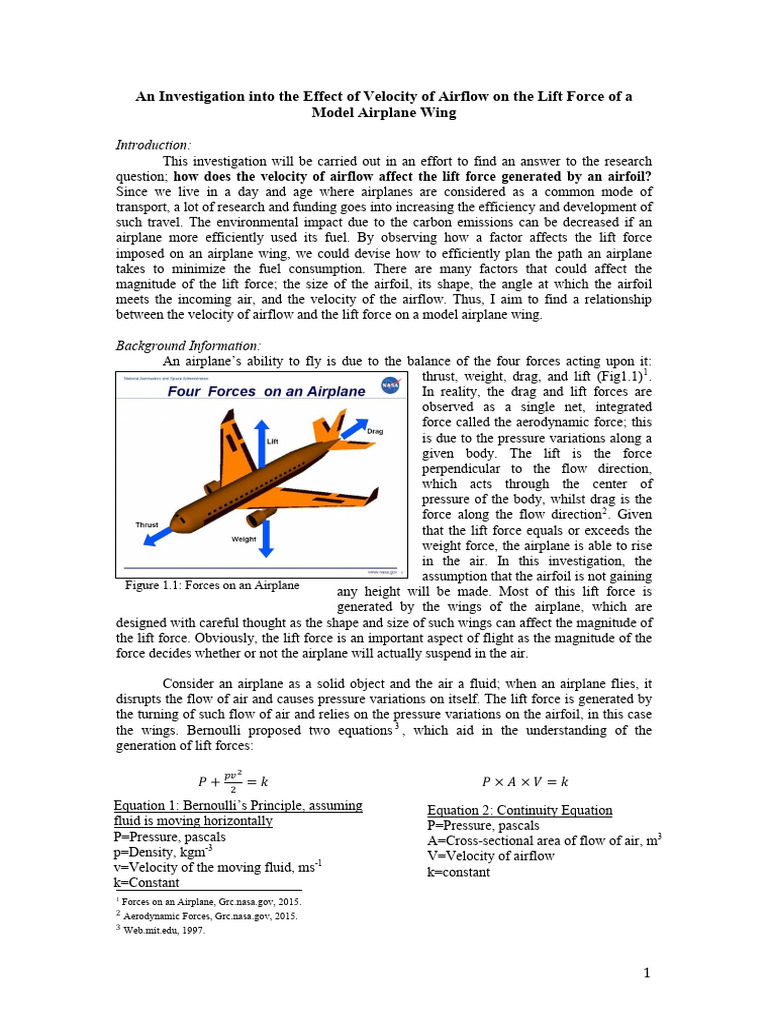 Perfect Example IA | PDF | Lift (Force) | Force