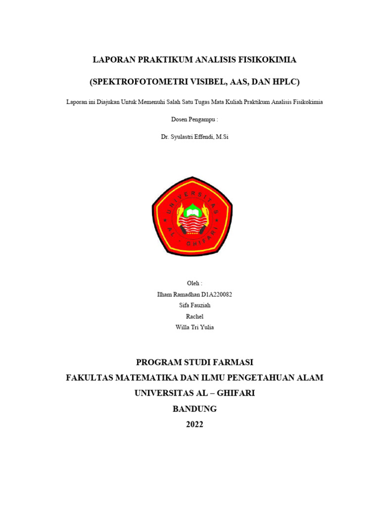 Laporan Praktikum Anfisko Ilham | PDF | Sains & Matematika