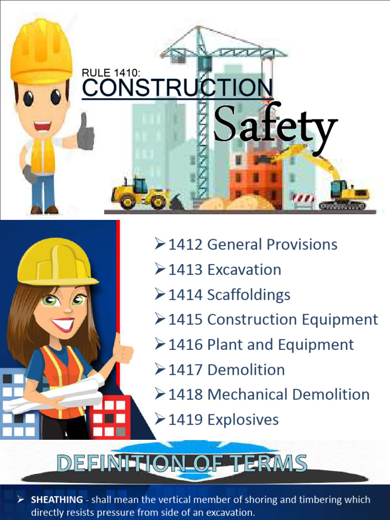 Rule 1410 Construction Safety | PDF | Scaffolding | Crane (Machine)