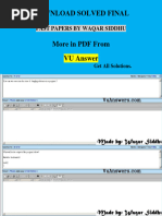 CS201 Final Term MCQs 2025 | PDF