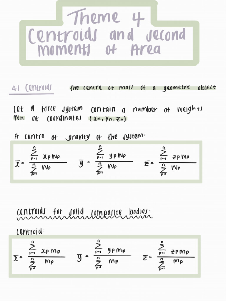 Centroids and Moments of Inertia | PDF