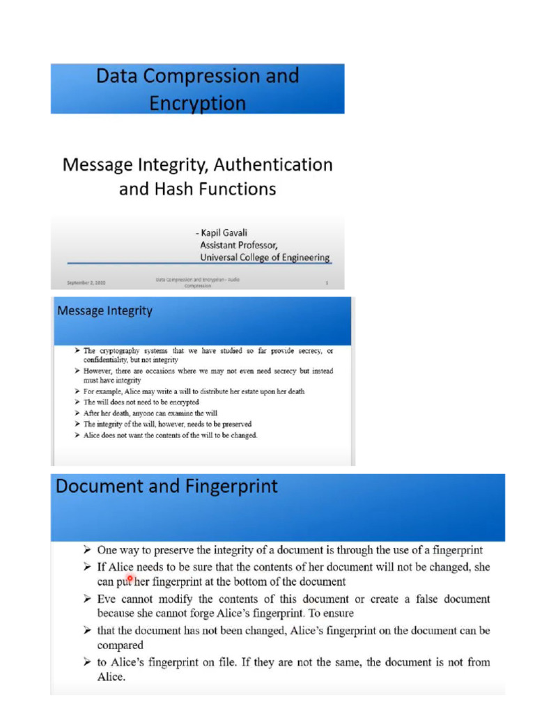 Fingerprint Is Message Digest | PDF