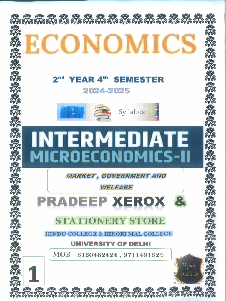 Intermediate Microeconomic | PDF