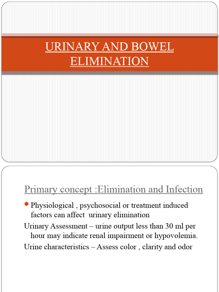 Urinary and Bowel Elimination | PDF | Urinary Incontinence | Medical ...