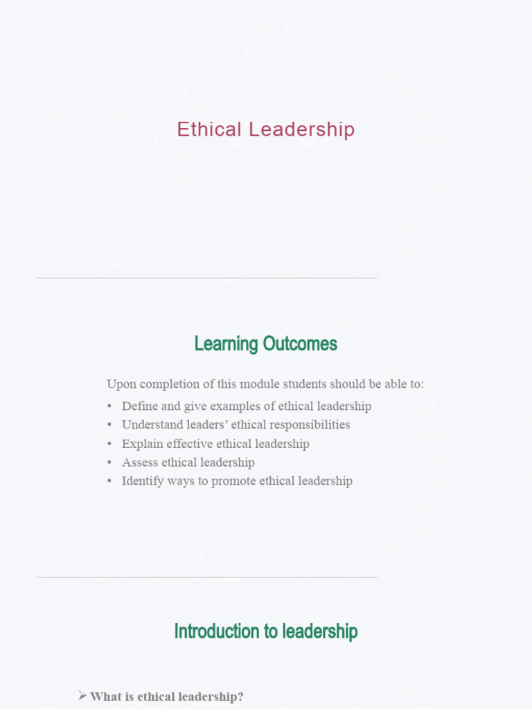 Ethical Leadership | PDF | Leadership | Human Communication