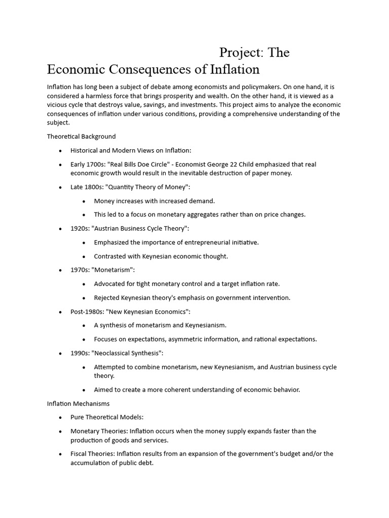 Project | PDF | Inflation | Monetarism