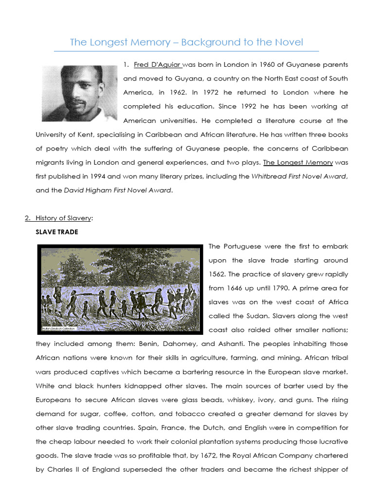 (Template) Copy of The Longest Memory - Context Task | PDF | Slavery ...