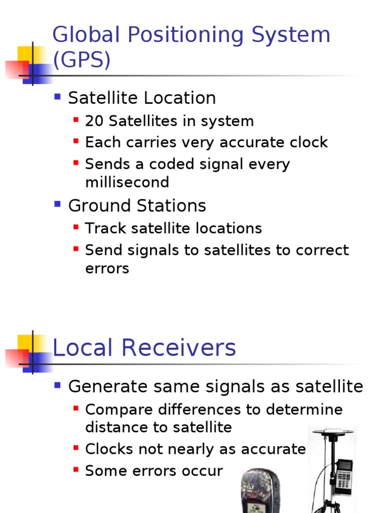 Global Positioning System (GPS) : Satellite Location | PDF