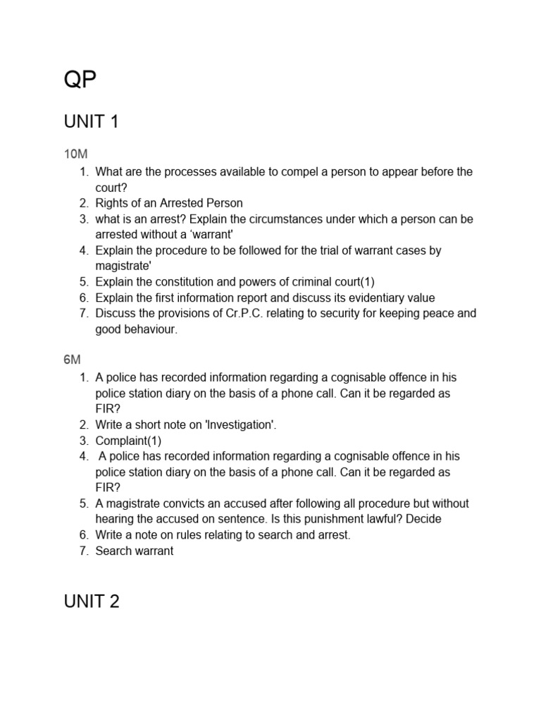 CRPC | PDF | Bail | Arrest