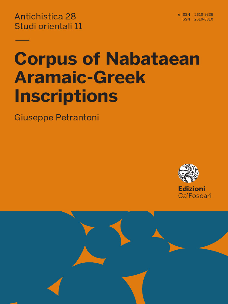 Corpus of Nabataean Aramaic-Greek Inscriptions | PDF