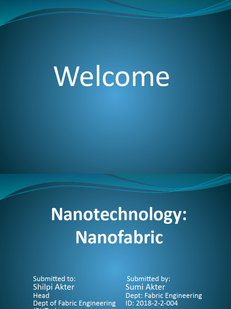 Nano Fabric | PDF | Textiles | Nonwoven Fabric