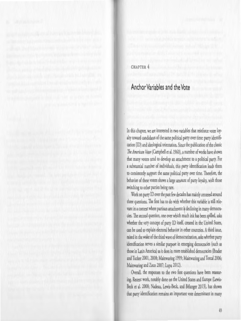 Anchor Variables and The Vote | PDF | Latin America | Democracy