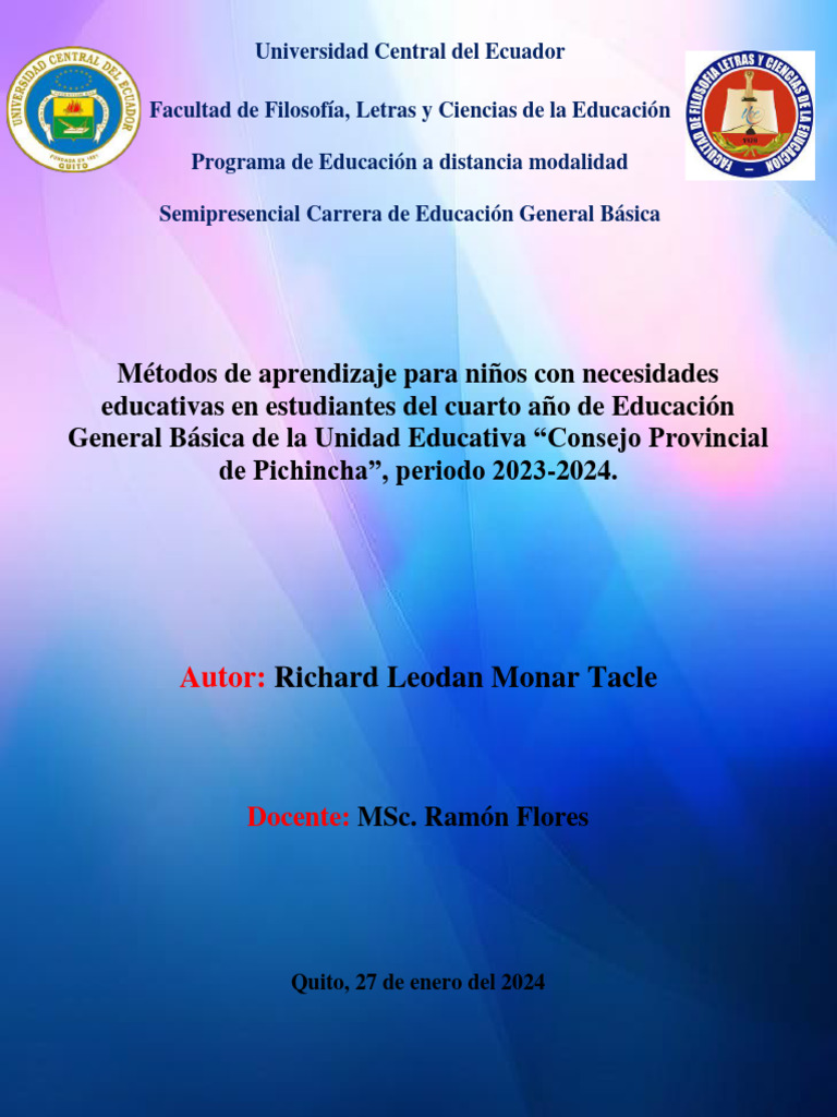 Capitulo 1 - Richard Monar | PDF | Enseñando | Aprendizaje