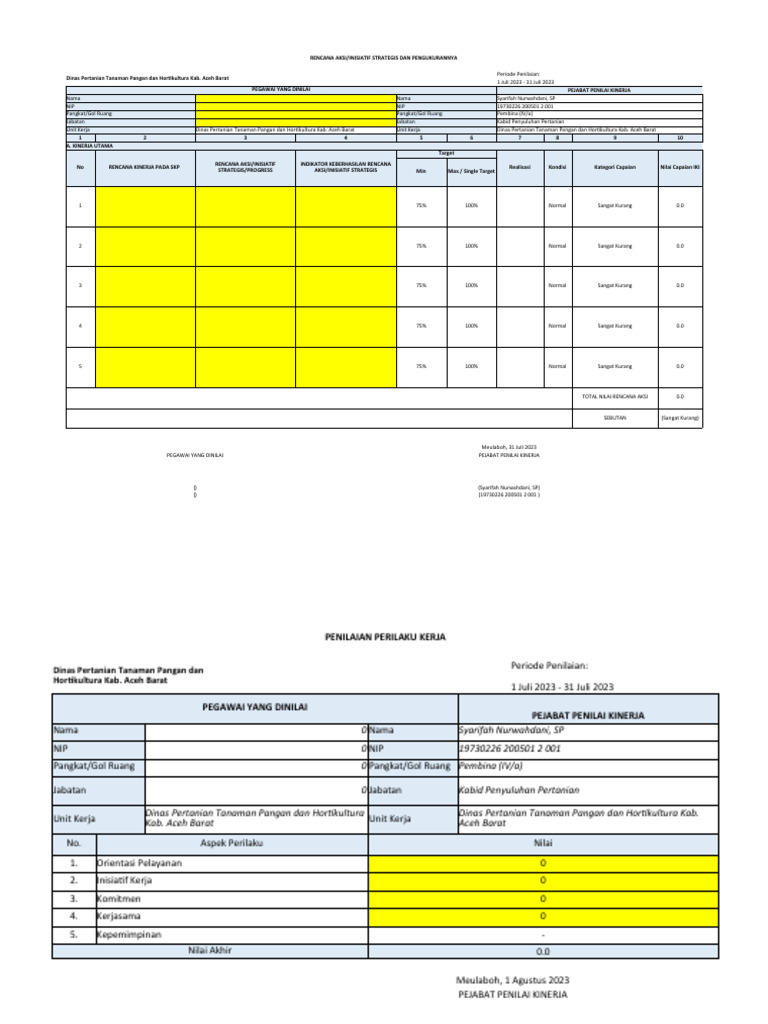 Contoh Lapkin Juli 2023 | PDF