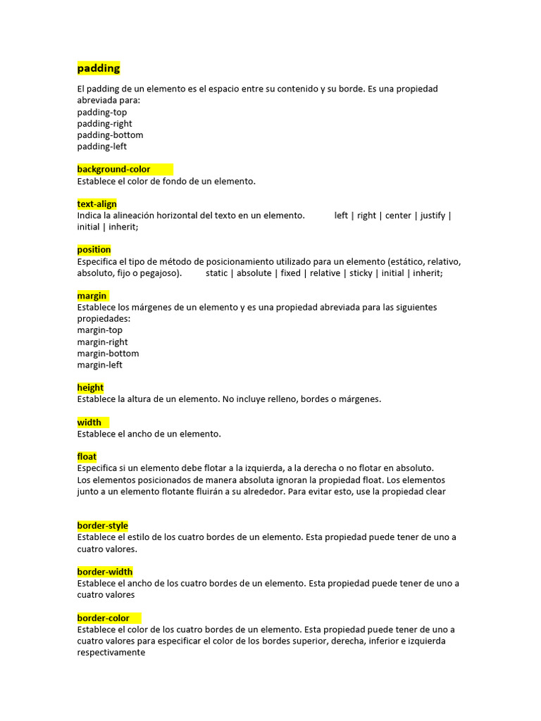 Propiedades CSS | PDF