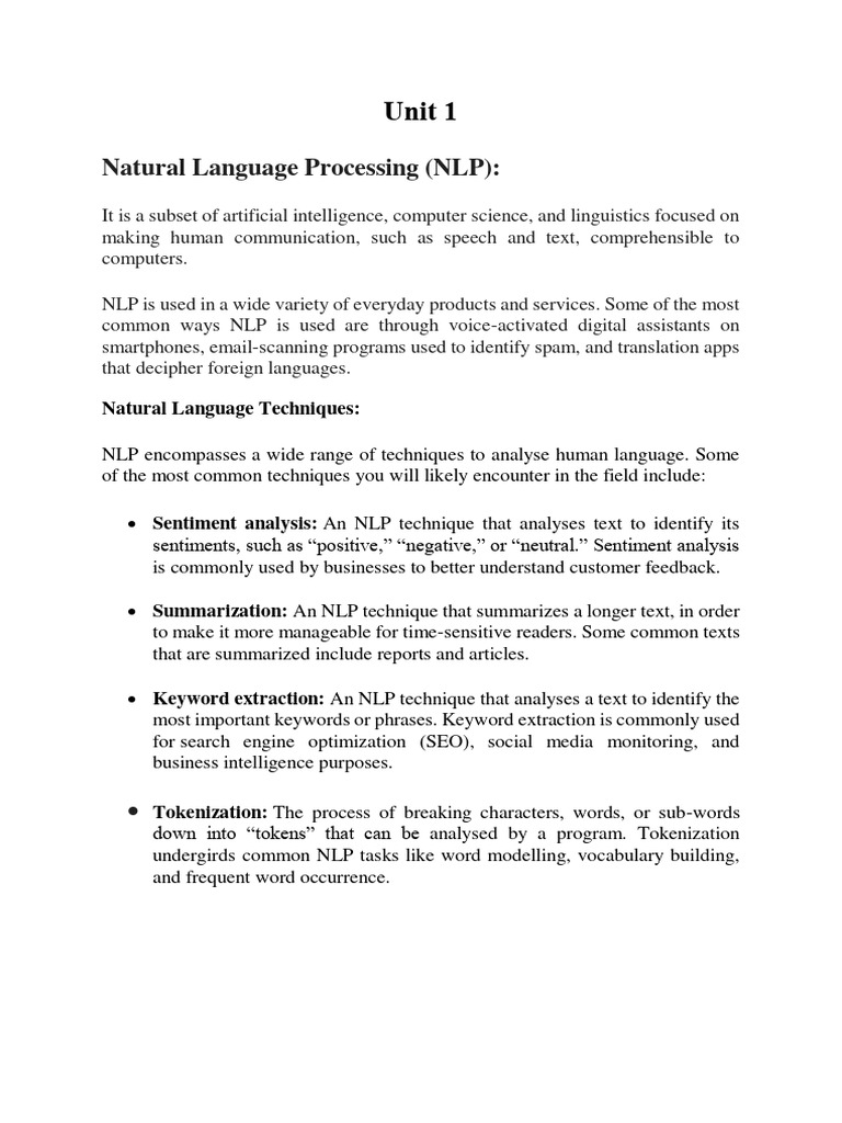 Unit 1 2 3 4 5 NLP Notes Merged | PDF | Dynamic Programming | Linguistics