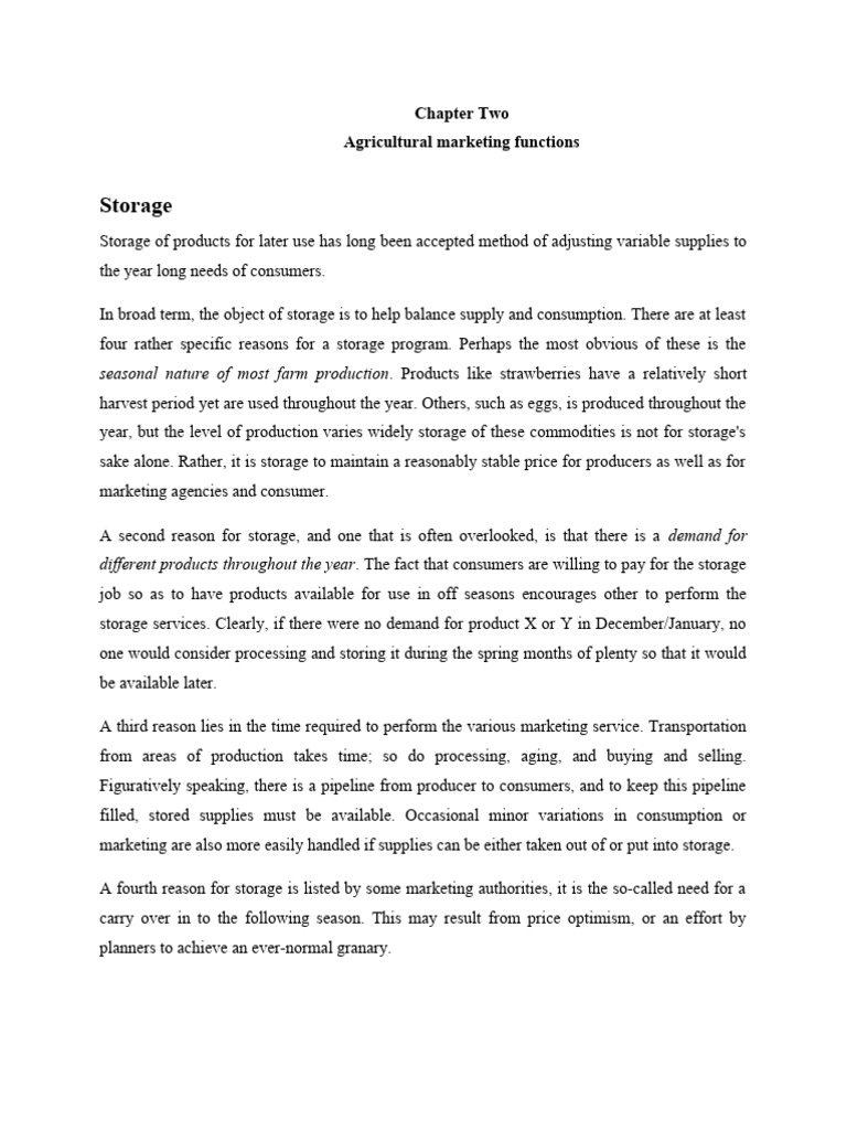 Agricultral and Commodity Marketing Chapter 2 | PDF | Elasticity (Economics) | Sales